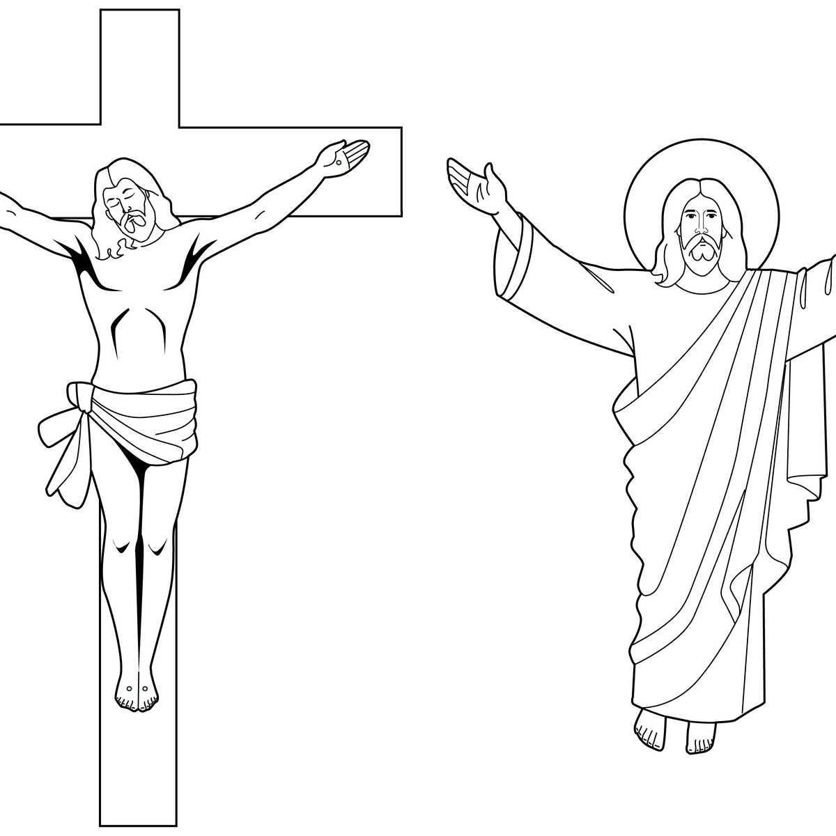 resurrection of jesus christ coloring pages