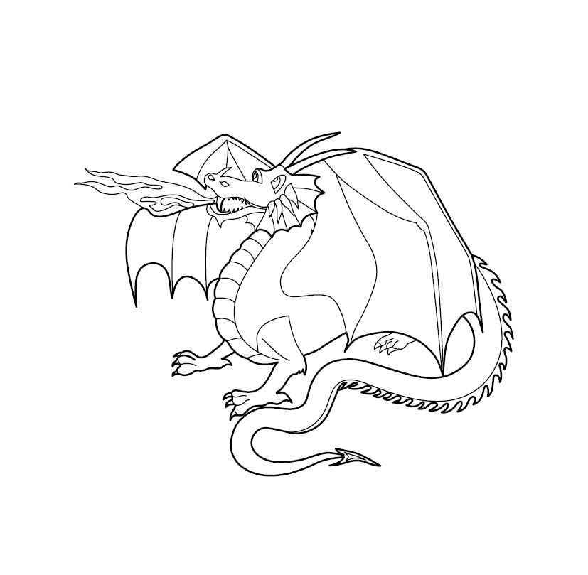 coloring book dragons