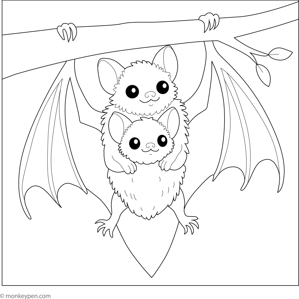 bats coloring pages printable