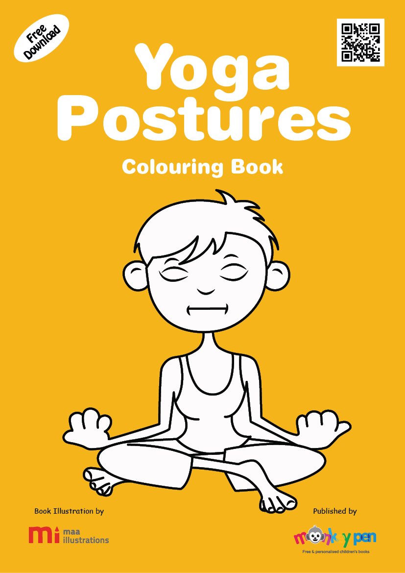 Yoga Postures Coloring Book – Print at Home Pages