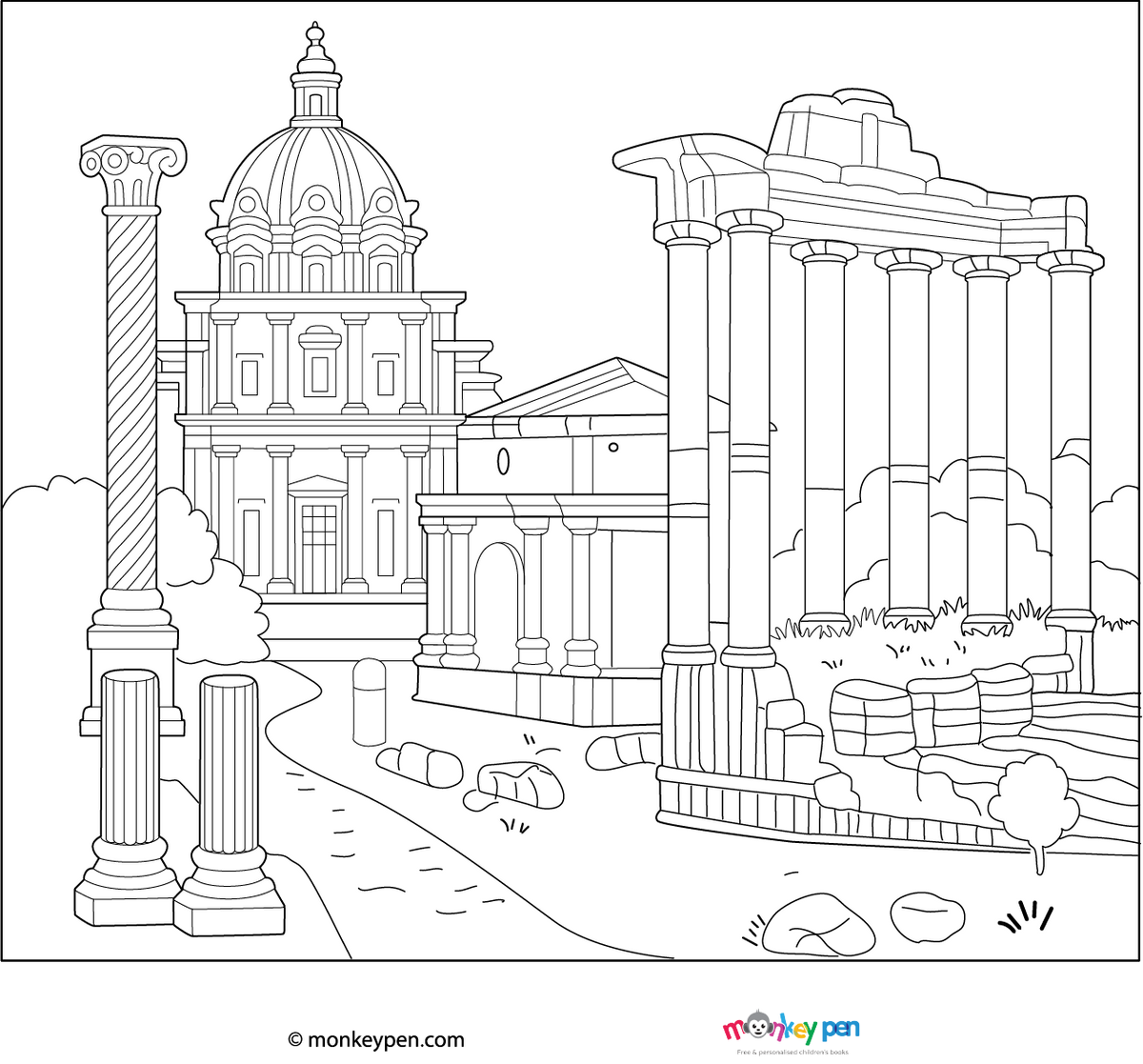 coloring book rome