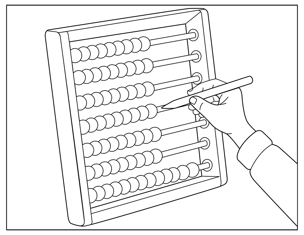 Free Printable Abacus Coloring Page