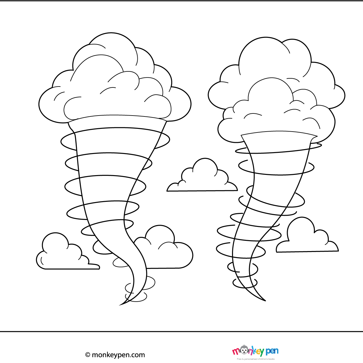 tornado coloring book
