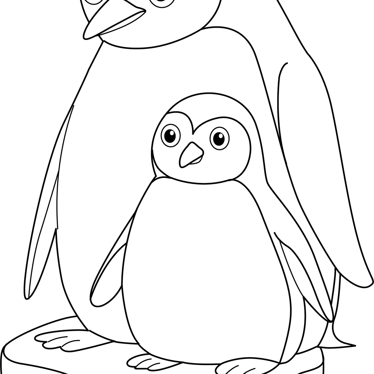 cute baby penguin coloring pages printable