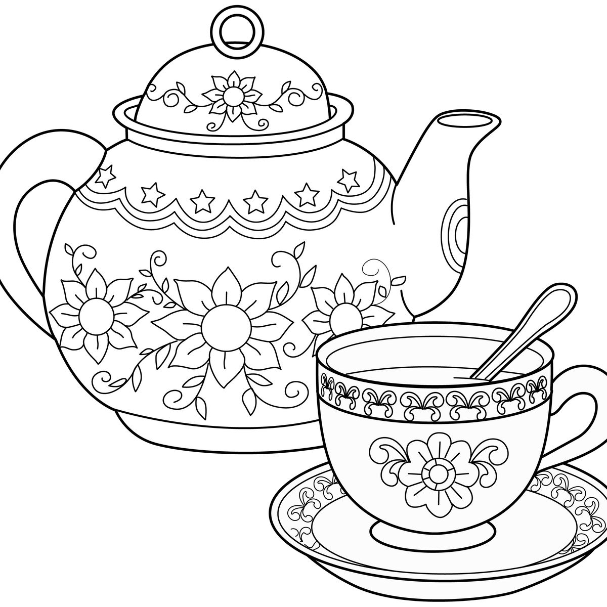 pot coloring page