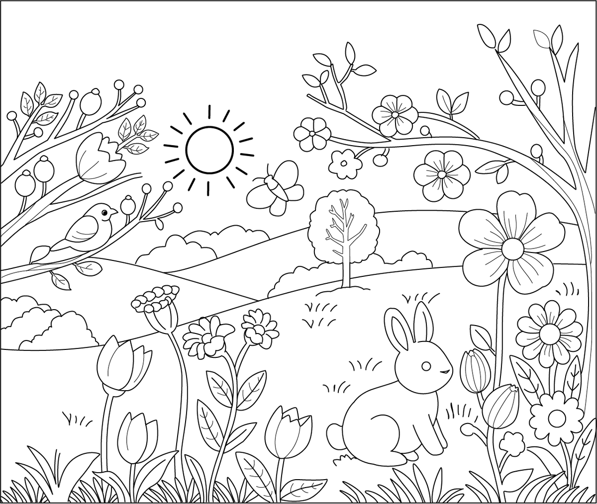 Spring Awakening Coloring Page