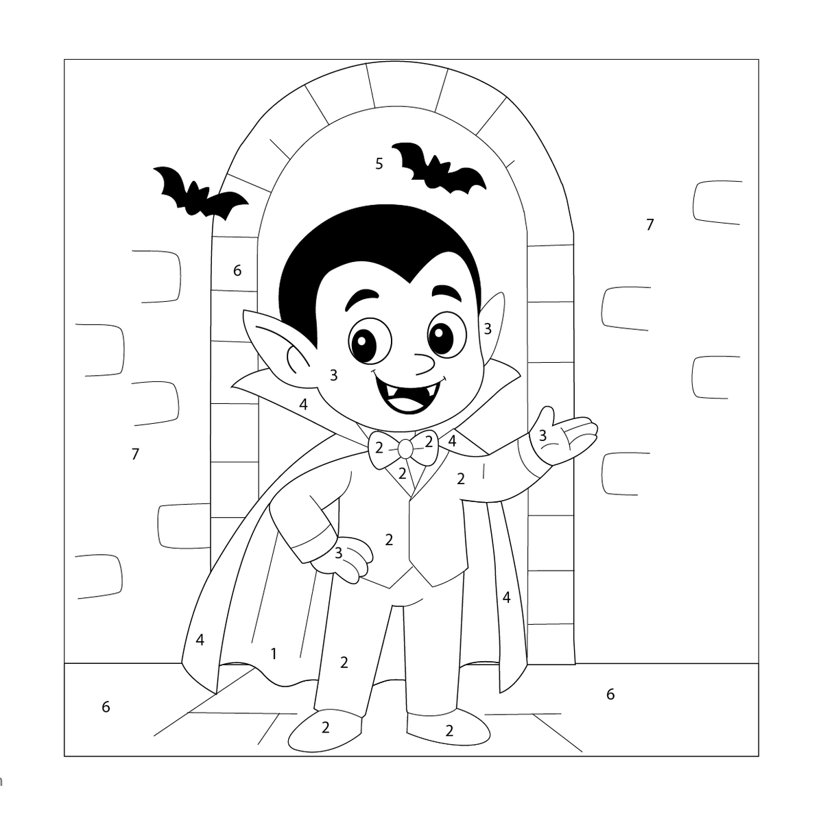 Little Vampire – Color by Number Spooky Fun PDF