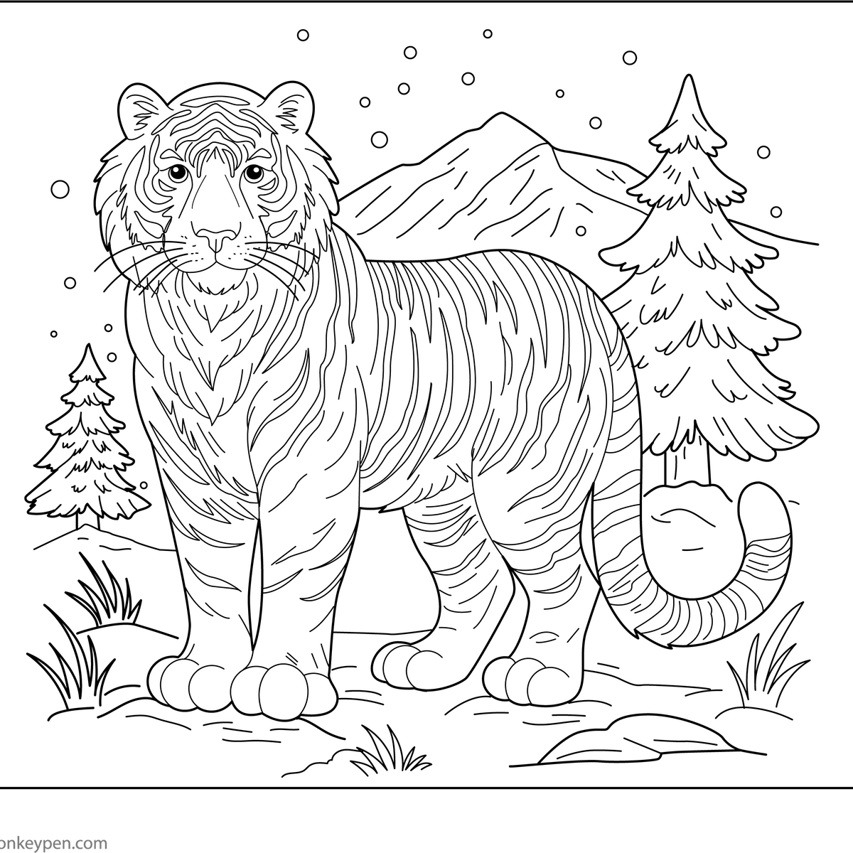 printable tiger coloring pages free