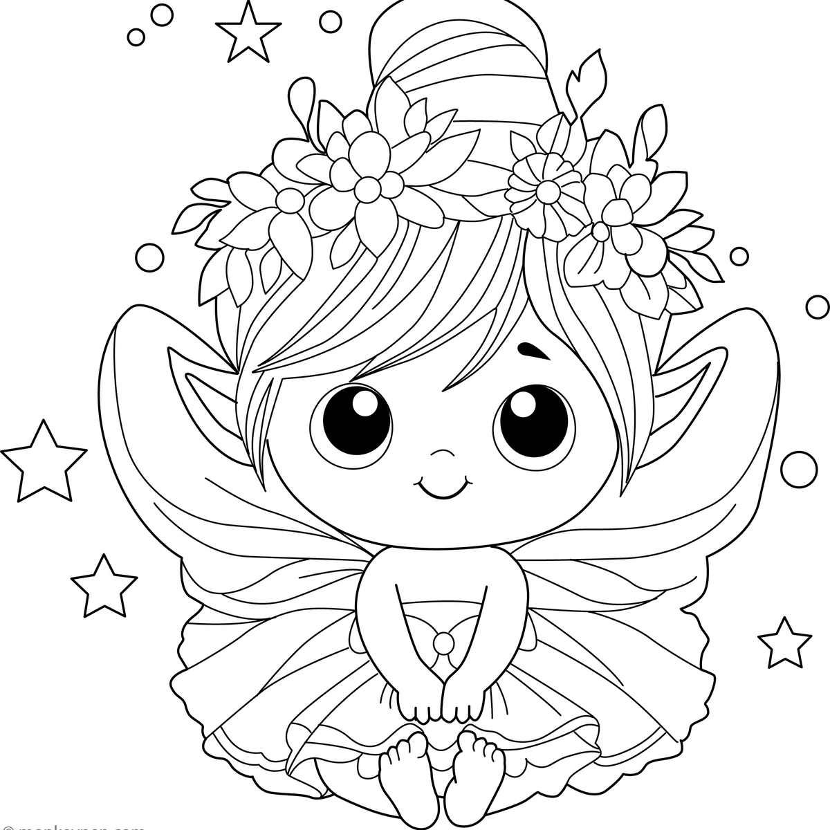 little fairy coloring pages