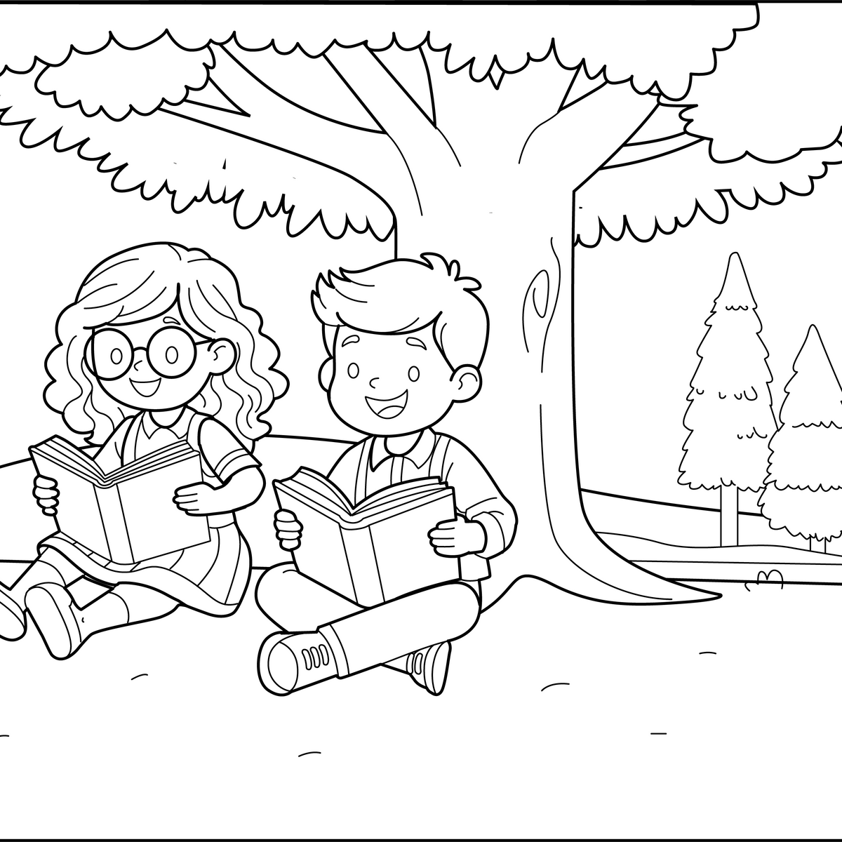 coloring book reading