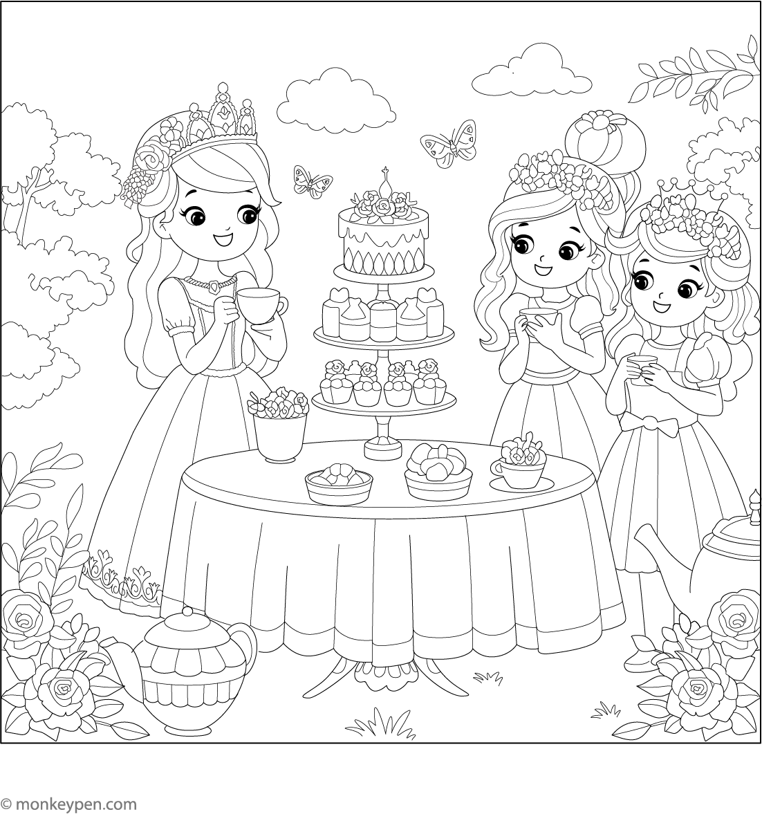 Princess Coloring Book | Magical Printable Pages for Kids