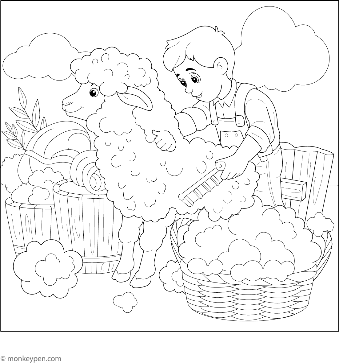 Cute Ducklings Coloring Page – Fun Farm Activity for Kids