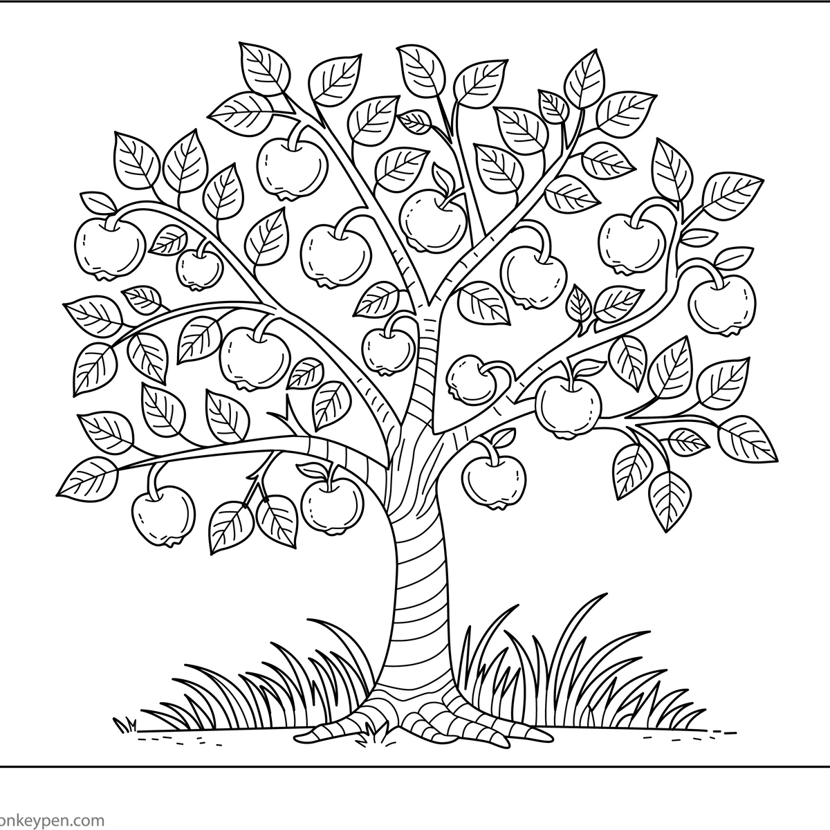 coloring sheet tree