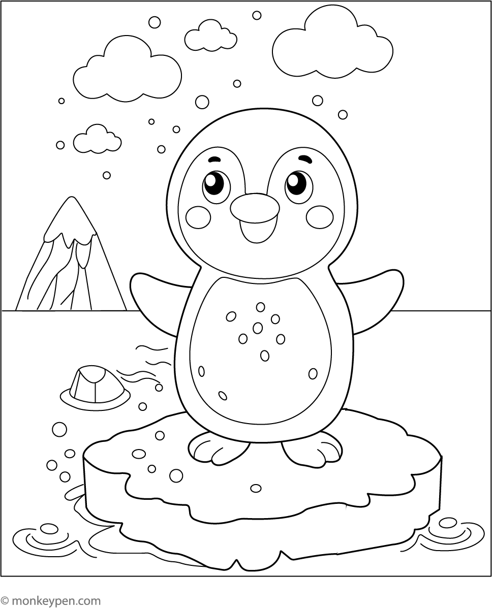 Penguin Coloring Book | Fun Winter Animal Printable for Kids