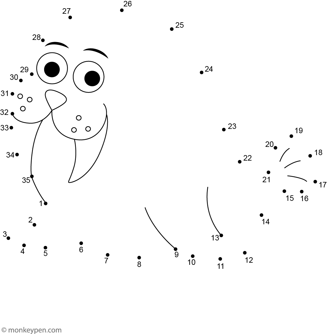 Sea Lion | Printable Connect-the-Dots Activity for Kids
