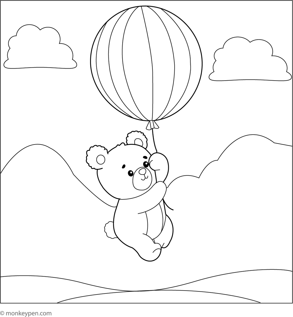 balloons coloring picture