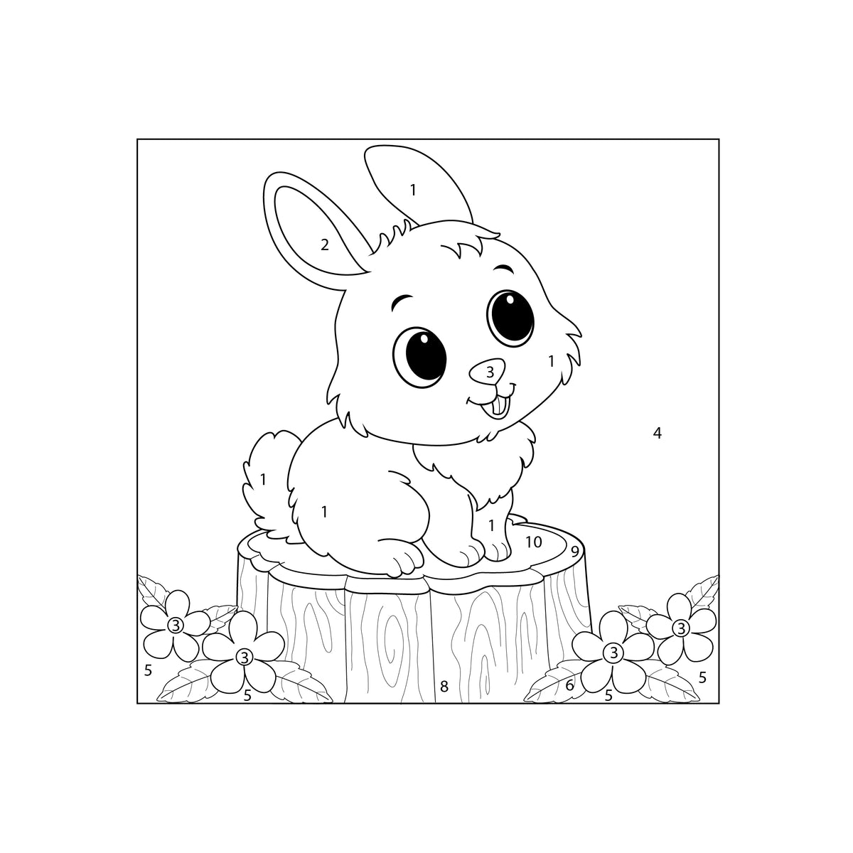 Cute Bunny Color by Number | Animal-Themed Number Activity for Kids