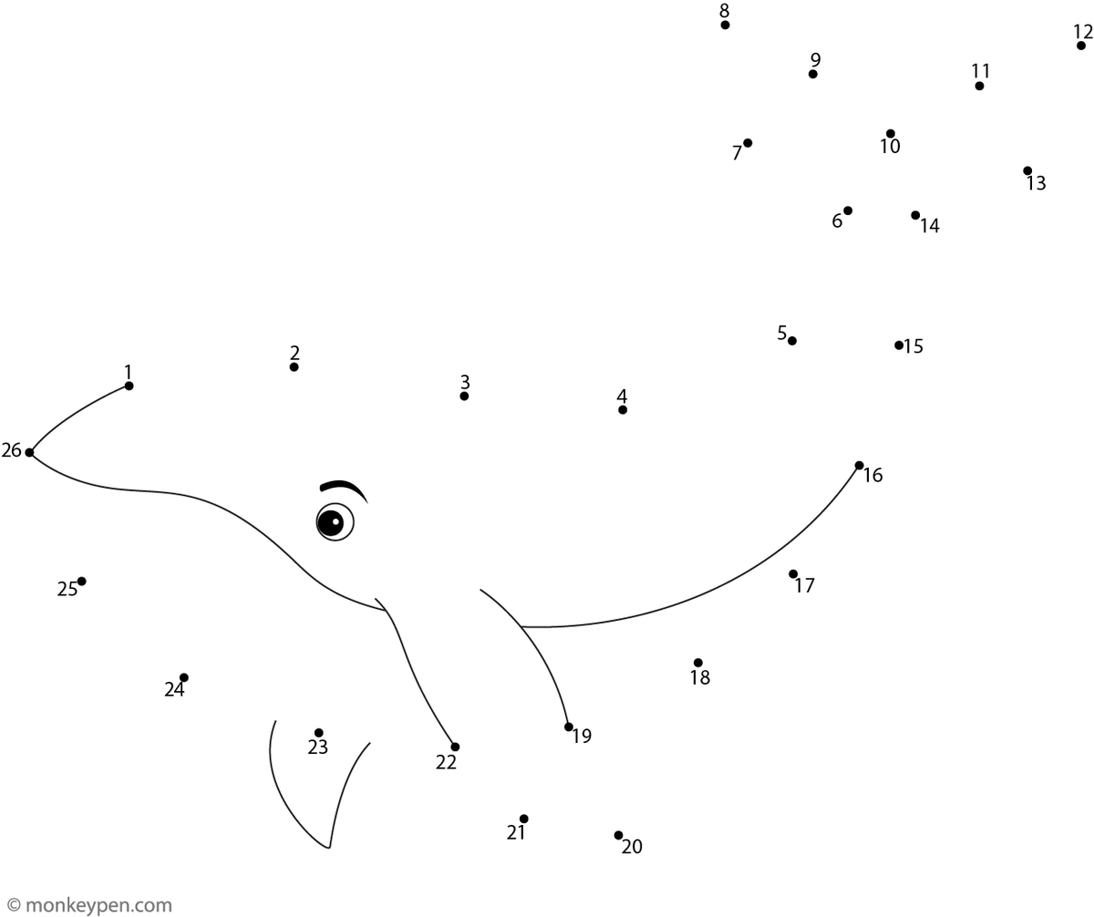 Blue Whale – Dot-to-Dot Printable Activity for Kids