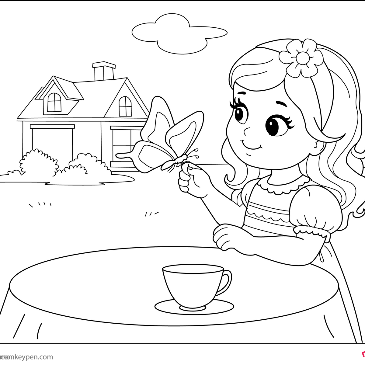 little miss muffet coloring page printable