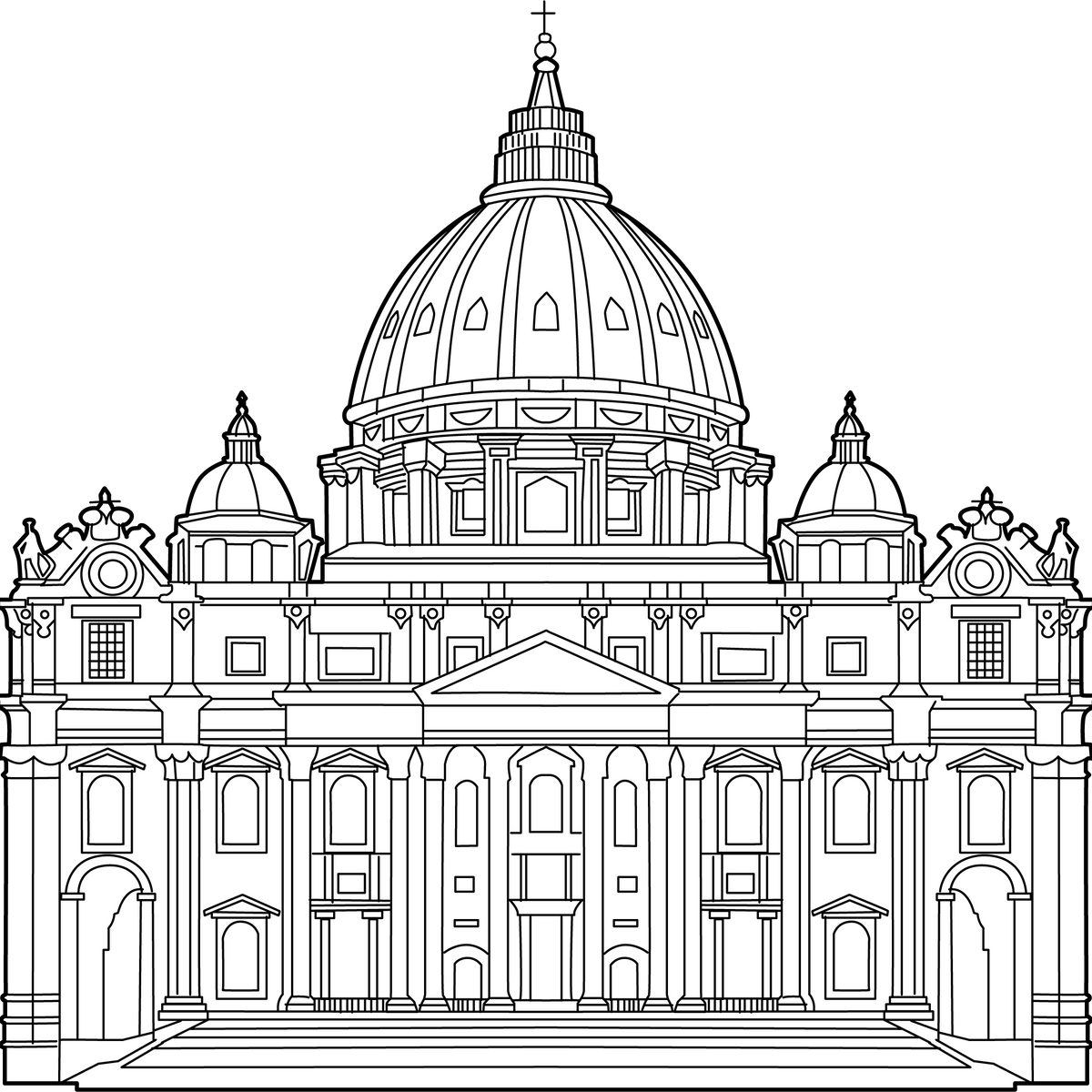 vatican flag coloring page