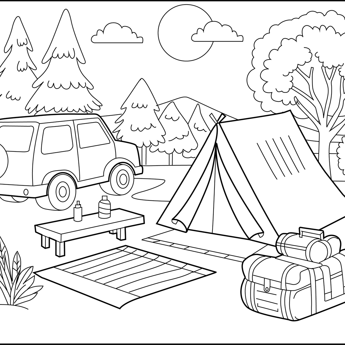 outdoor play coloring pages