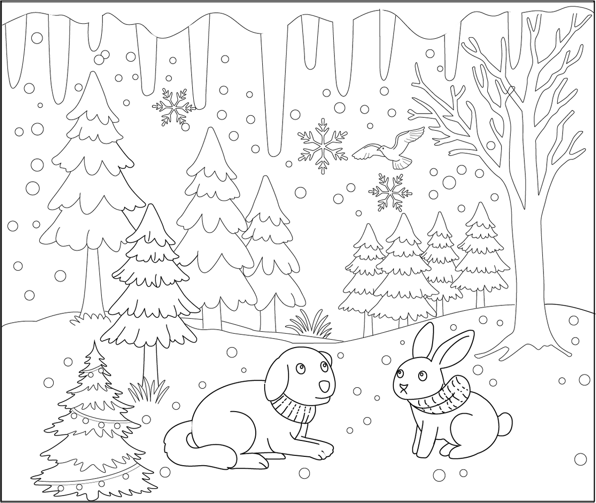 Winter Wonderland Coloring Page
