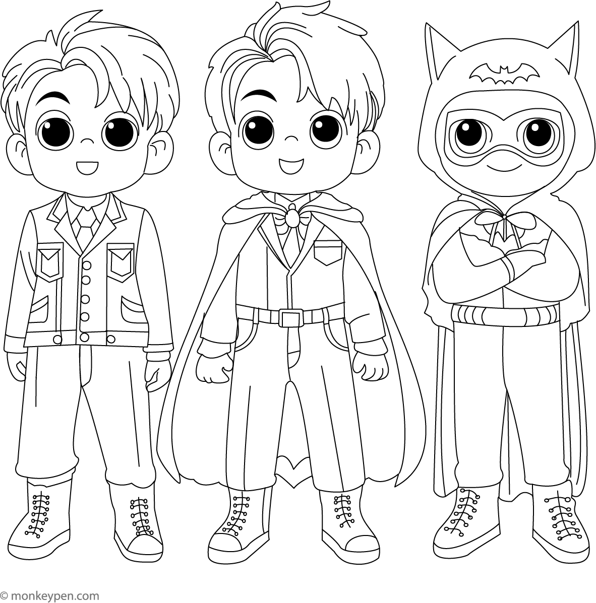 Halloween Costume Coloring Page