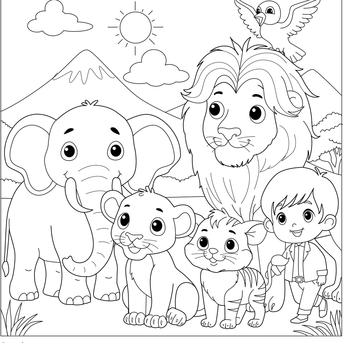 coloring sheets lion king