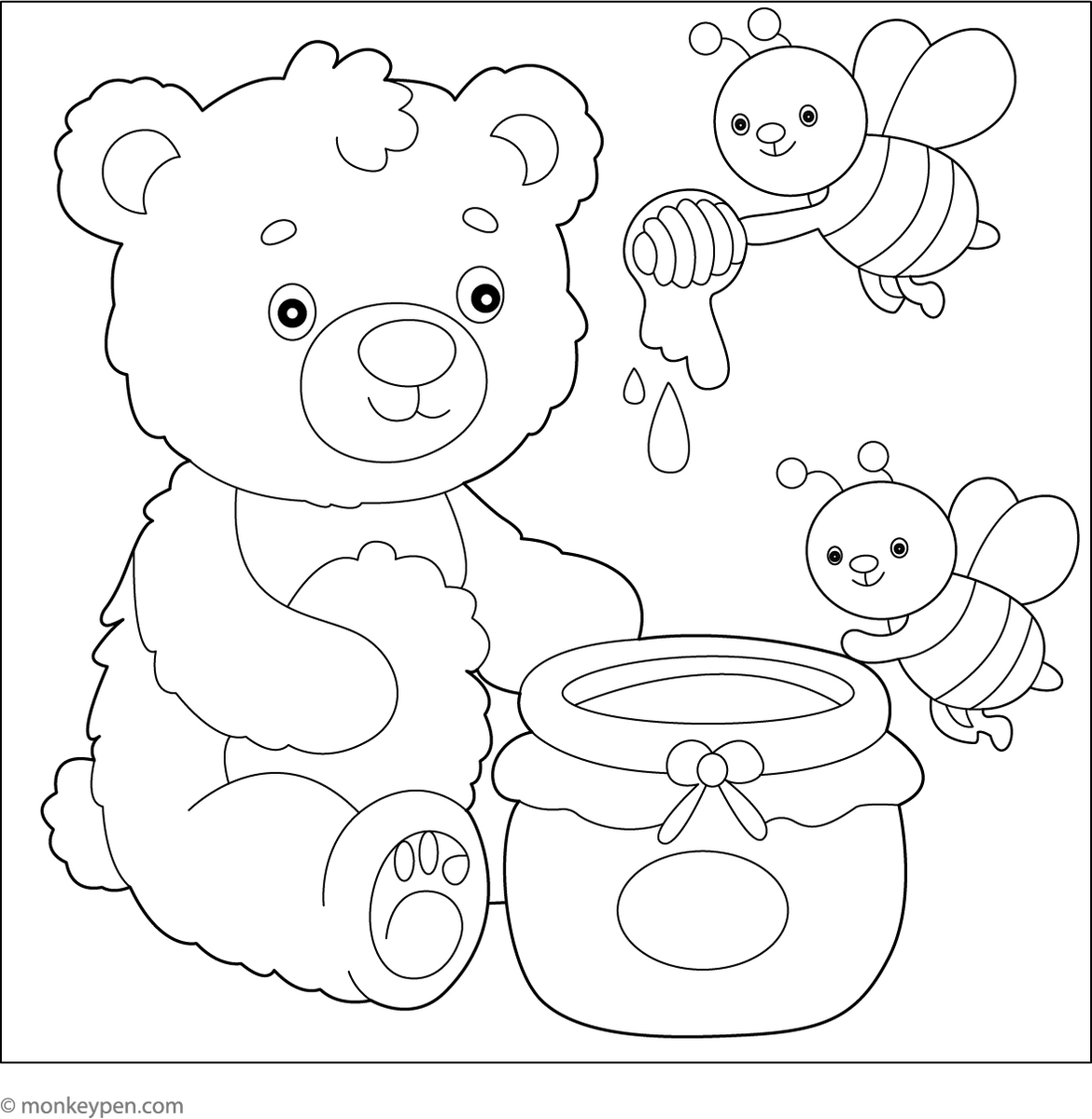 honey coloring picture