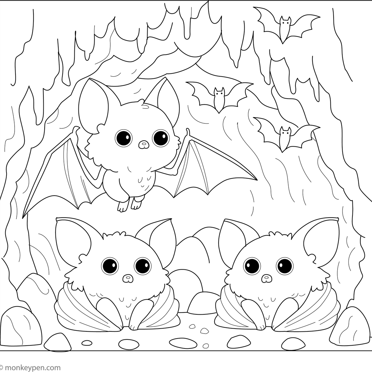 bat dragon coloring sheet