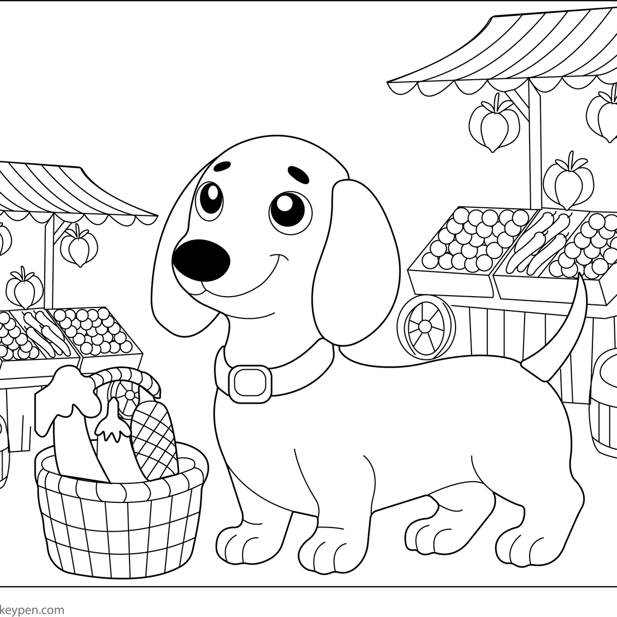 dachshund coloring picture