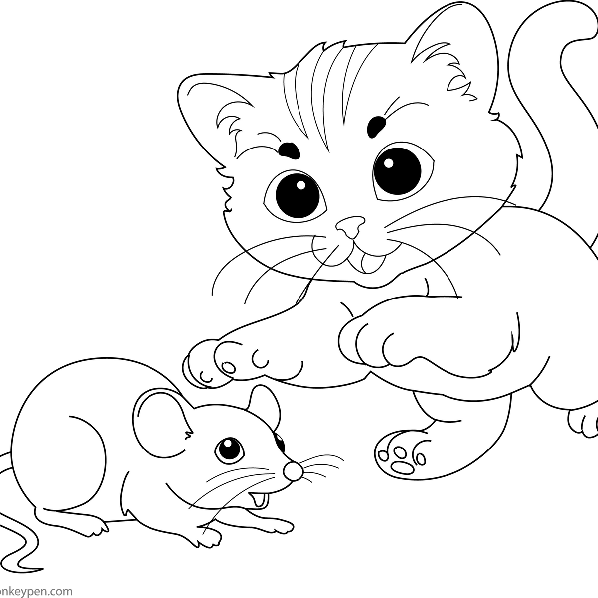 cute mouse coloring sheet