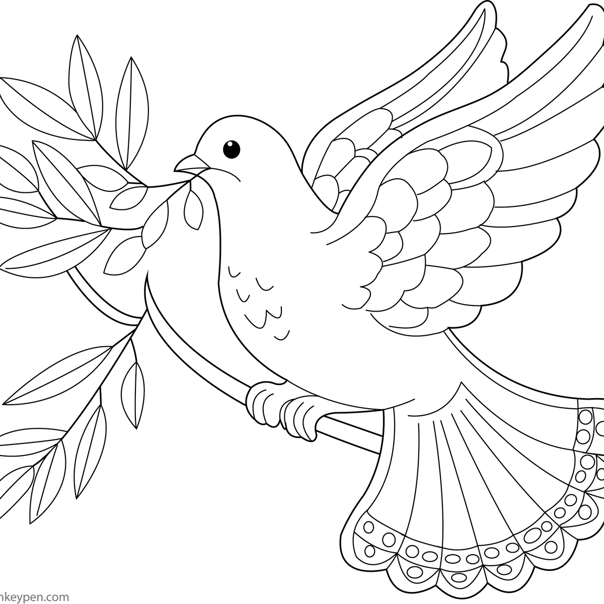 peace dove coloring pages