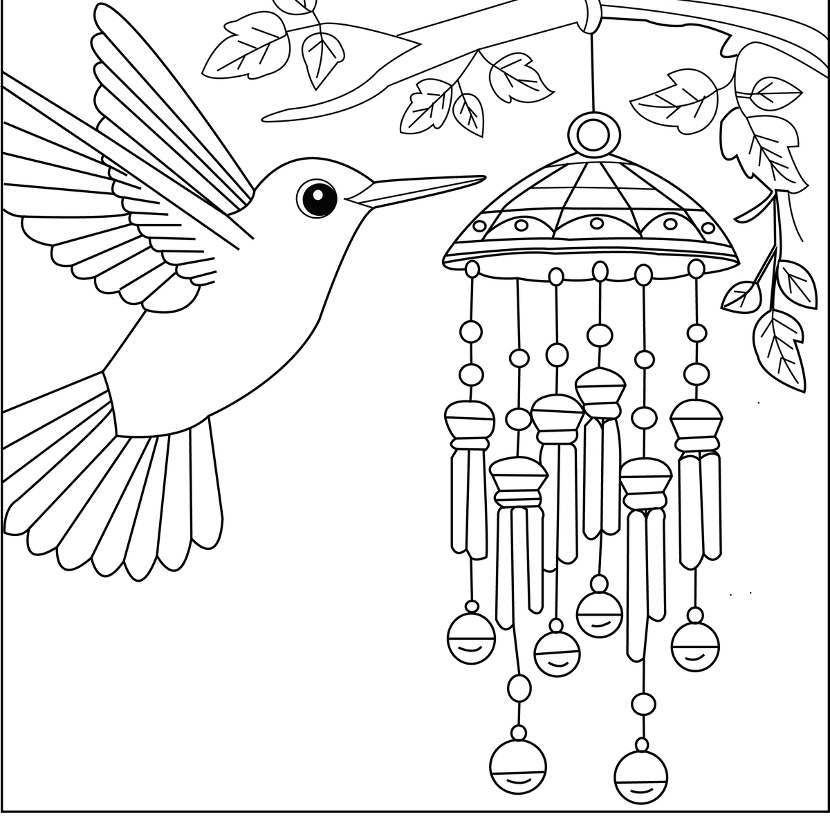 coloring pages of hummingbirds