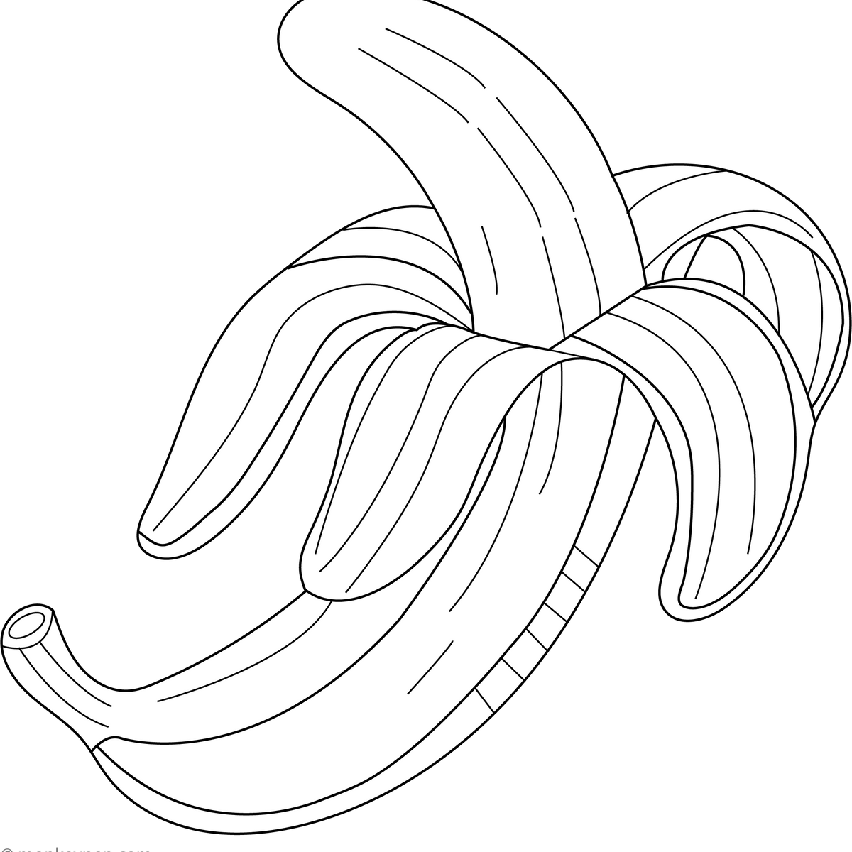coloring sheet banana