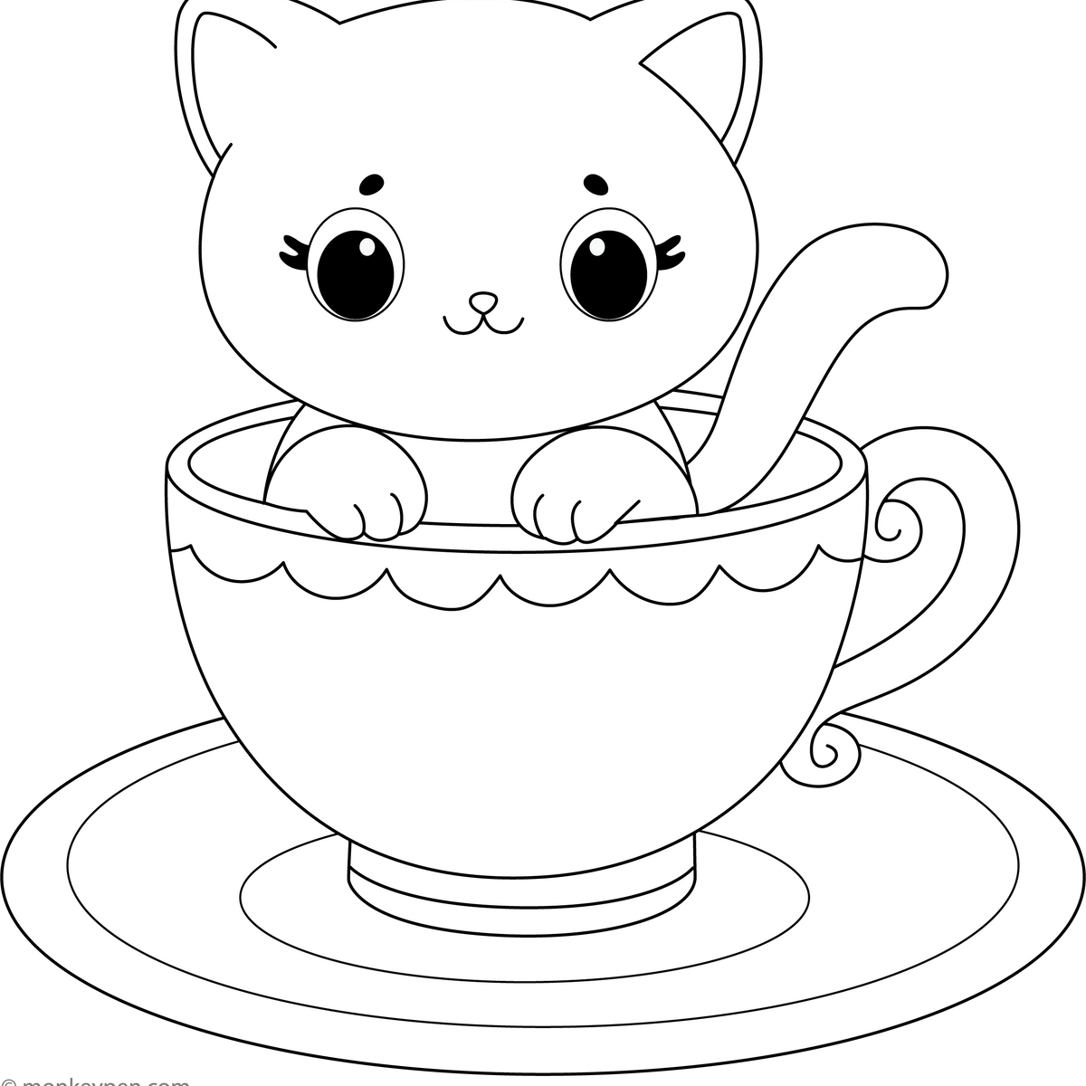 teacup coloring pages printable
