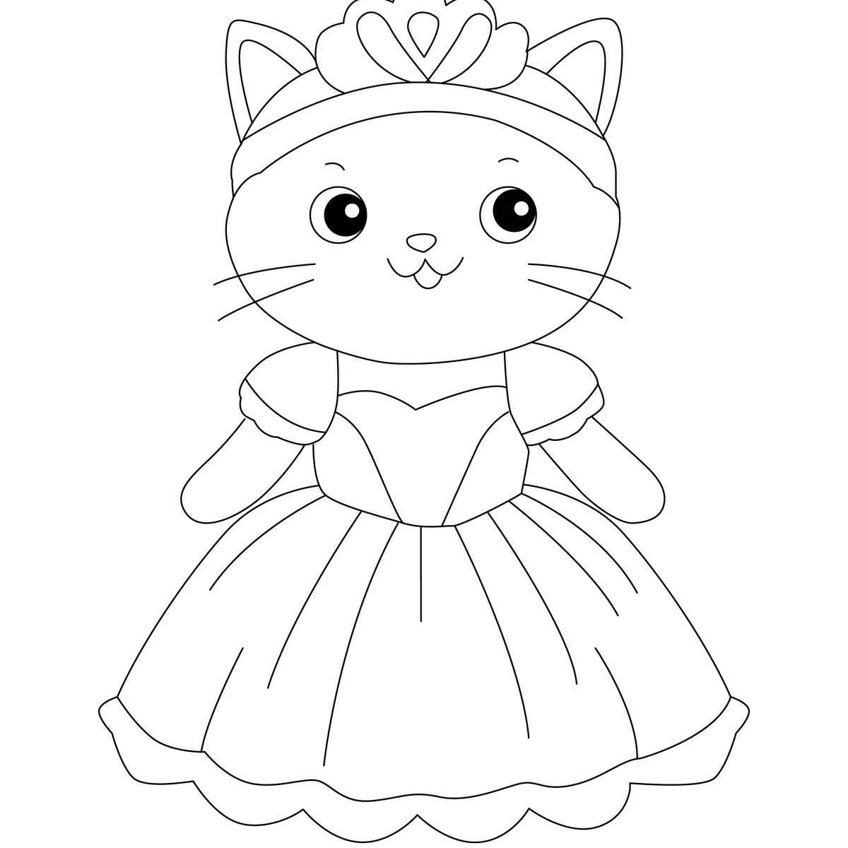 Cats in costumes | Cute Printable Coloring Page for Kids
