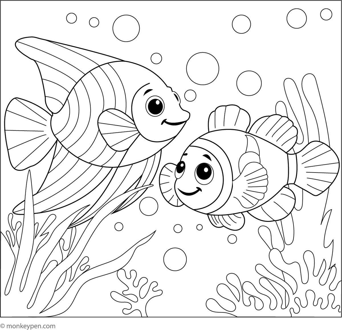 clownfish pictures to color