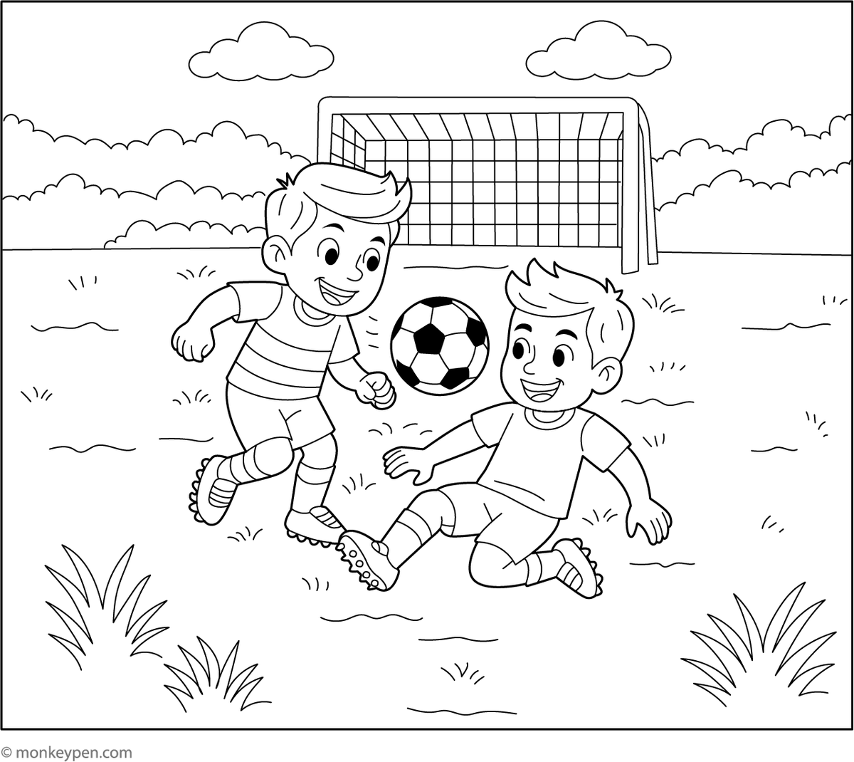 coloring pages soccer players