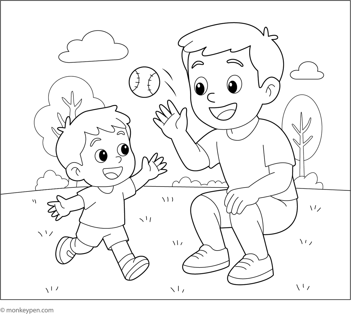 boy playing coloring pages