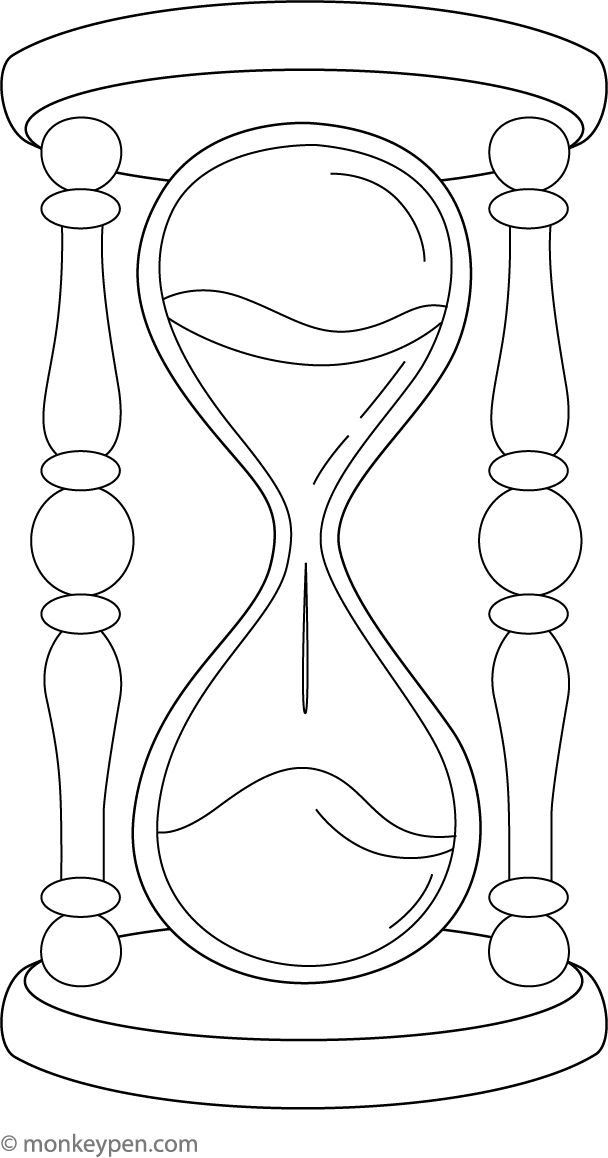 Hourglass Coloring Page