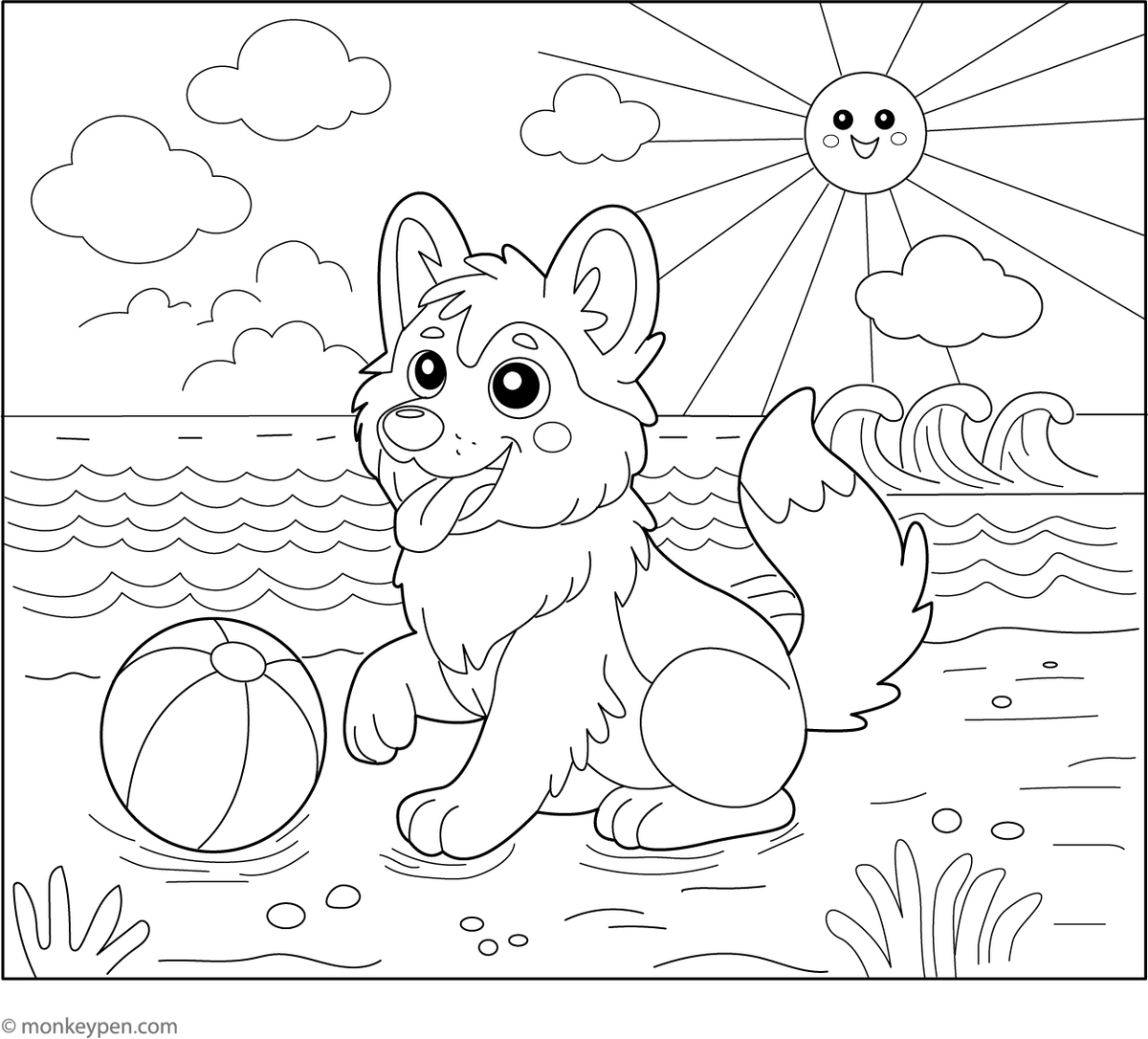 cute german shepherd coloring pages
