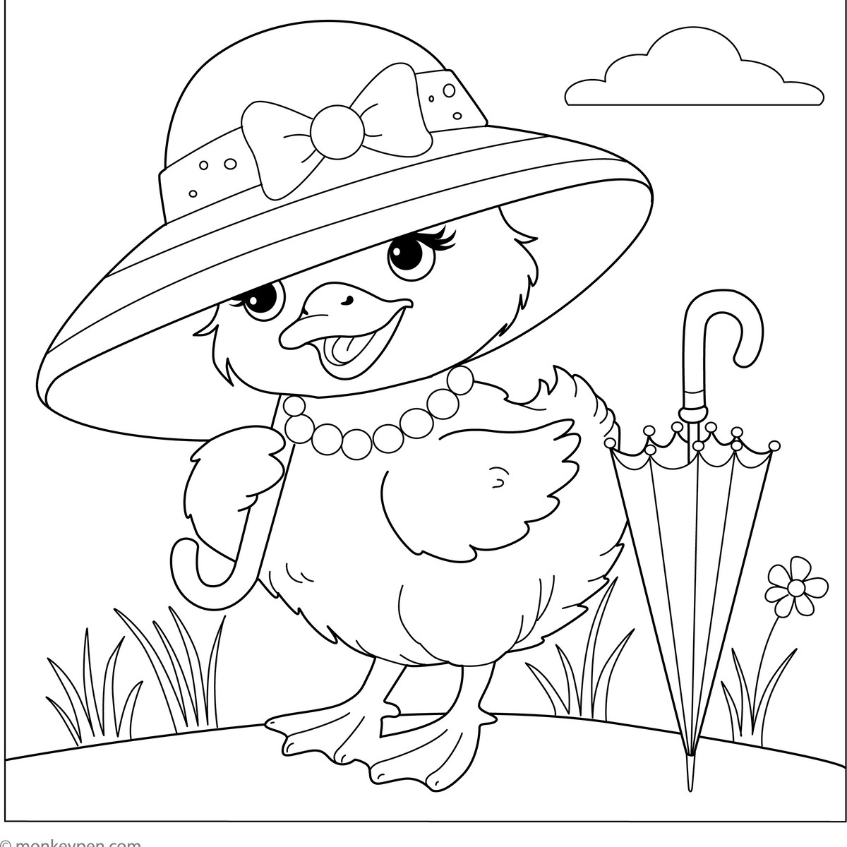 bucket hat coloring page