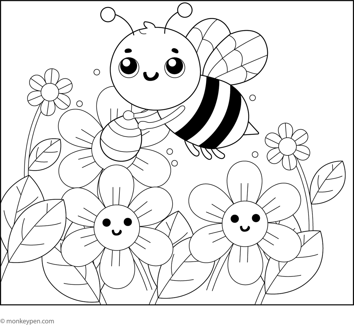 bumble bee coloring pages free printable