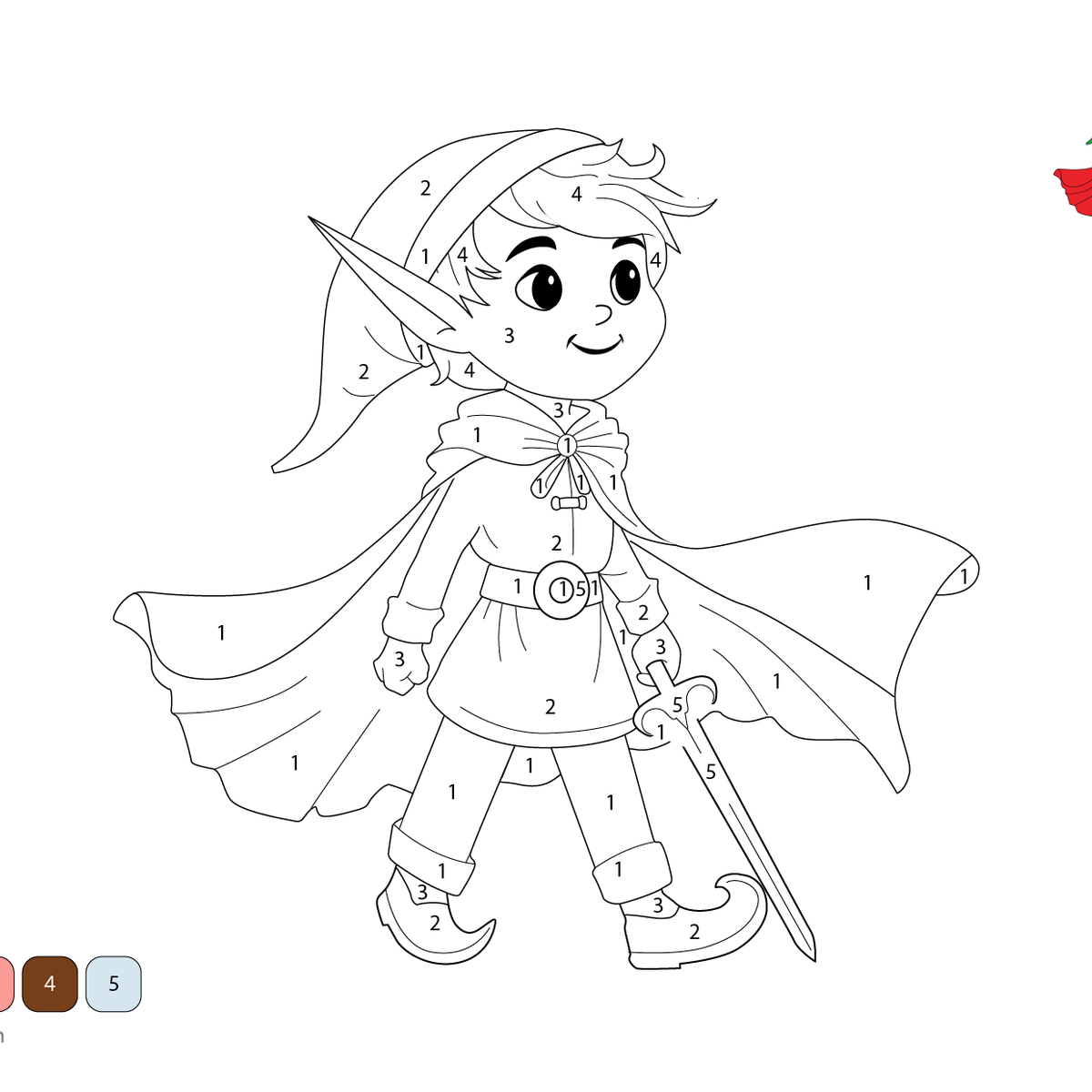 Elves Color by Number – Free Holiday PDF Download