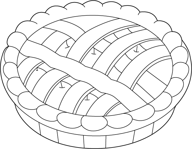 Free Printable Apple Pie Coloring Page – Fun for Kids