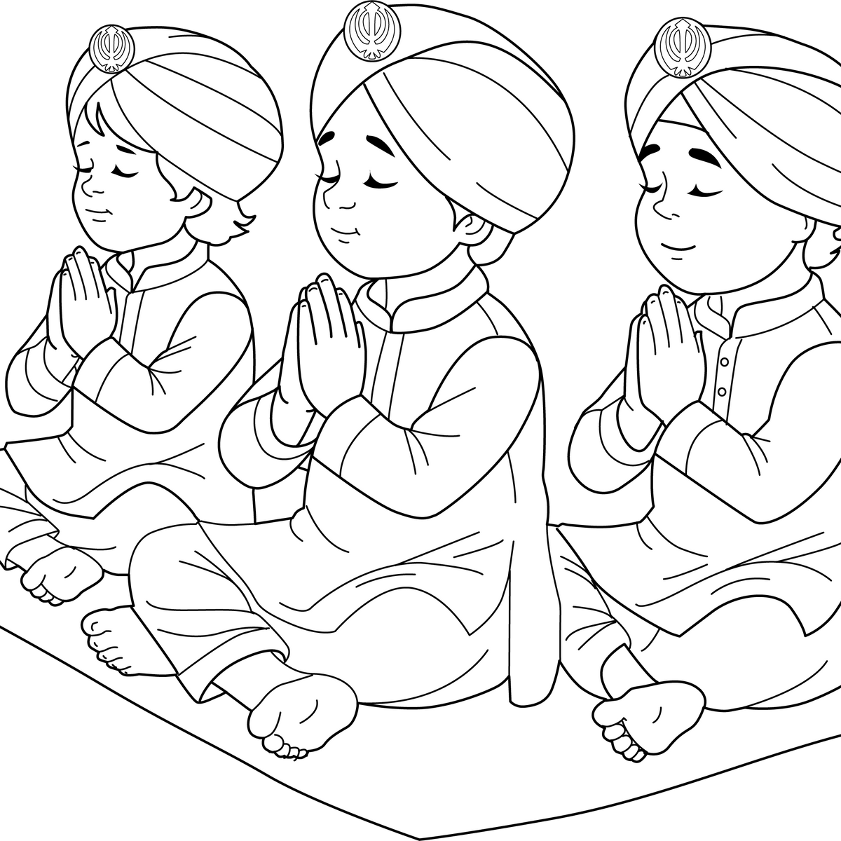 child praying coloring page
