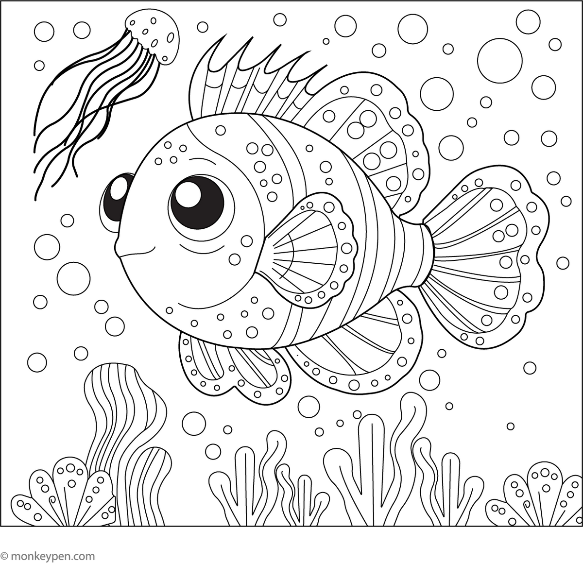 ocean fish coloring sheets