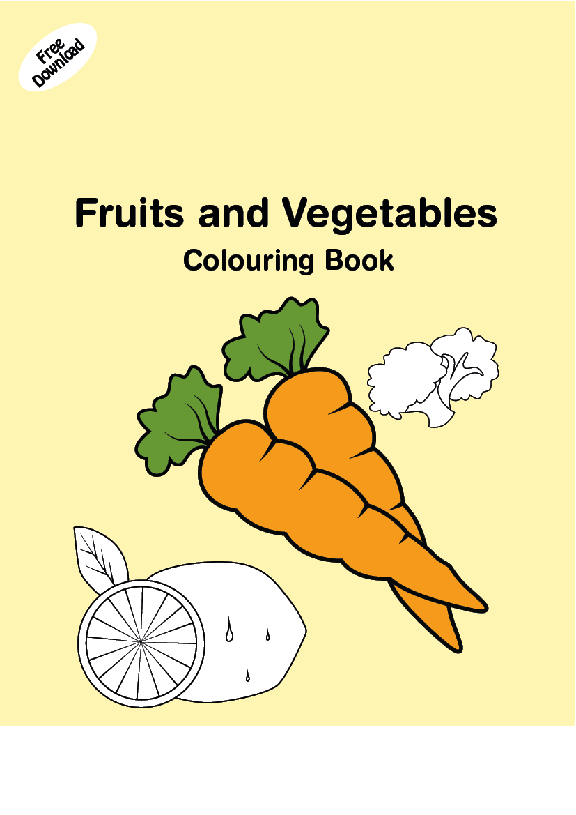 Fruits And Vegetables Coloring Book – PDF Download