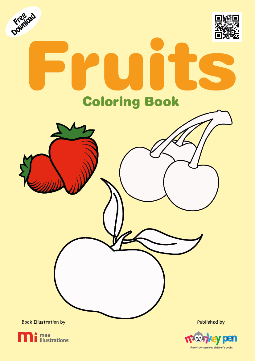 Sensory Fruits Coloring Book for Kids